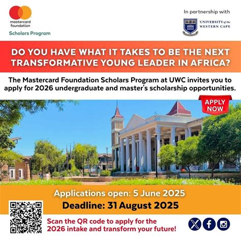 Opportunities 🌍 Are You Ready To Shape Africas Future The Mastercard Foundation Scholars
