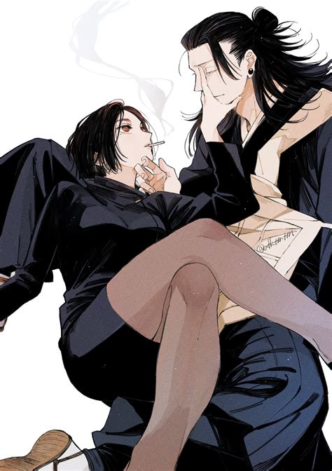 Getou Suguru And Ieiri Shoko Jujutsu Kaisen Drawn By Ateka Danbooru
