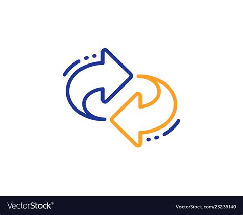Refresh Change Arrow Line Icon Rotation Royalty Free Vector