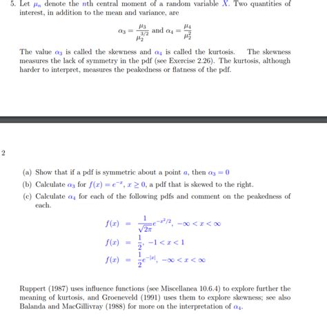 Solved Let Him Denote The Nth Central Moment Of A Random Chegg