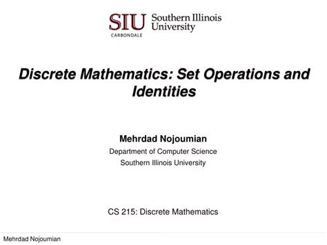 Ppt Discrete Mathematics Set Operations And Identities Powerpoint Presentation Id 5559797