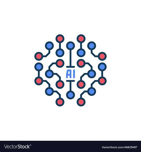 Ai Brain Circuit Board Artificial Intelligence Vector Image