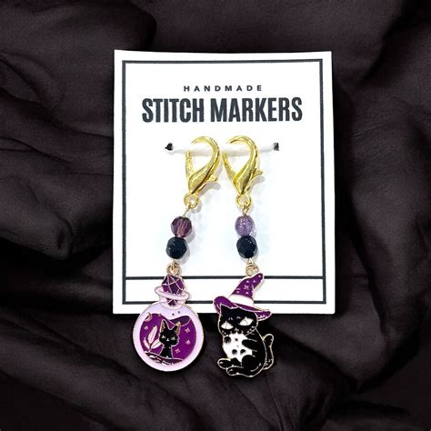 Stitch Markers Black Cats Thehookpusher