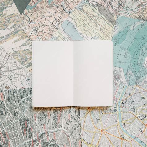 Free Photo Blank Notepad On Maps