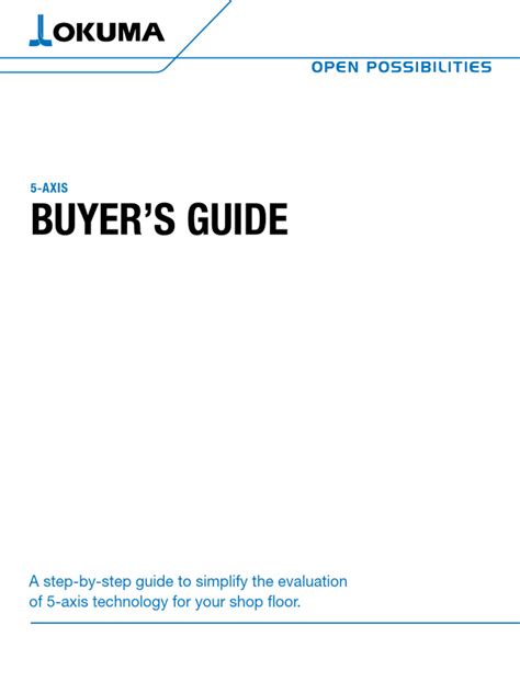 Okuma 5 Axis Buyers Guide Pdf Machining Automation