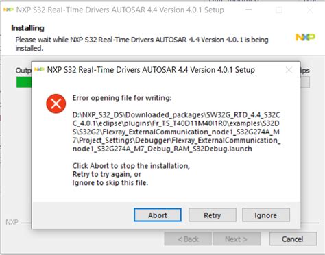 solved sw32g rtd 4 4 4 0 1 d2302 installation fails nxp community