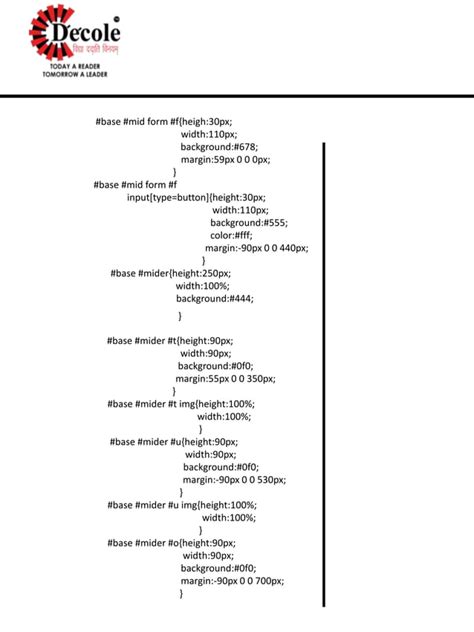 bca 1st year html css file pptx