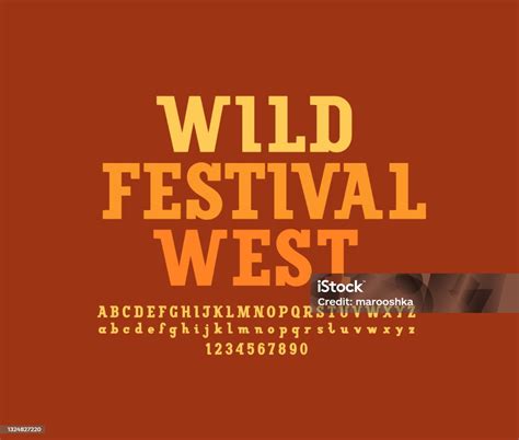 복고풍 굵은 글꼴 알파벳 슬래브 세리프 A에서 Z까지의 대문자 라틴어 문자 및 아랍 번호0에서 9까지 벡터 일러스트 레이션