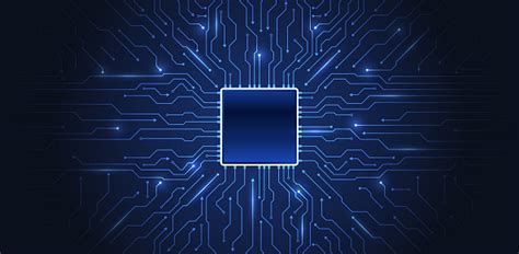 파란색 배경에 사이버 연결 하이테크 커뮤니케이션 디자인 전자 벡터 그림입니다 추상 현대 디지털 과학 기술 미래 회로 기판 0명에