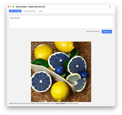 Have An M1m2 Mac Use Diffusion Bee Locally Blue Lemon Bits