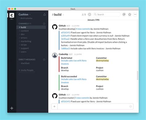 Cushion Journal Slack As A Notification Center