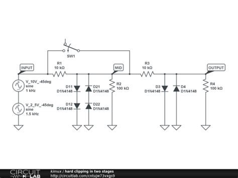 Hard Clipping In Two Stages CircuitLab