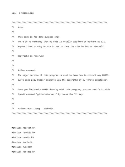 B Spline C Implementation Pdf Computational Science Mathematics