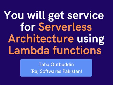 Aws Lambda And Api Gateway Code And Serverless Architecture Setup Upwork