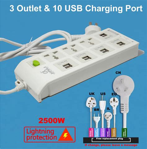 3m Pinouts Multifunctional Smart Power Strip Home Grandado