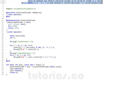 POO Objective C Vector Codificado Tutorias Co