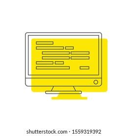 Programming Coding Concept Code On Screen Stock Vector Royalty Free