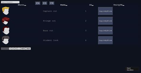 gridjs react examples codesandbox