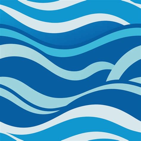 Calm Waves Decorative Seamless Pattern Vector Art And Illustration Premium Ai Generated Vector