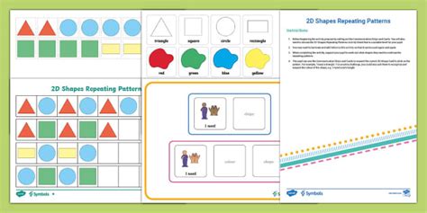 Twinkl Symbols D Shapes Repeating Patterns