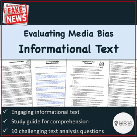 Evaluating Media Bias Informational Text Media Literacy Gr 7