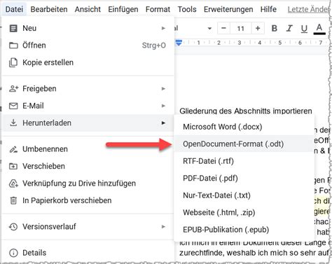 Importing Section Outline English Ask Libreoffice