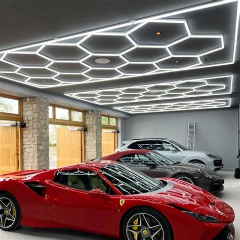 Ultrabright 15 Hexagon Grid Light Kit With Border 2433x4840mm Regular Flexspec Modular