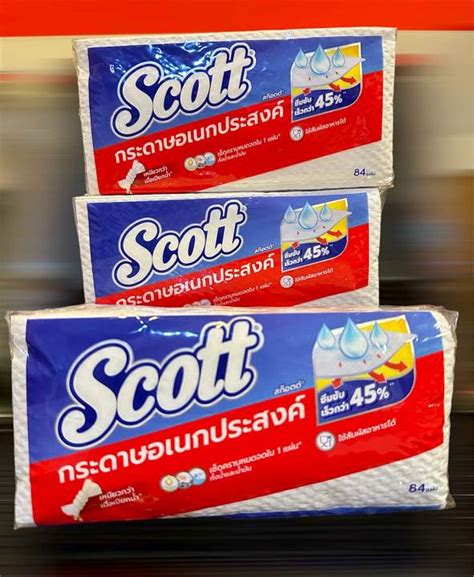 กระดาษทิชชู่ Scott กระดาษอเนกประสงค์ สินค้าของแท้ โฉมใหม่ Th