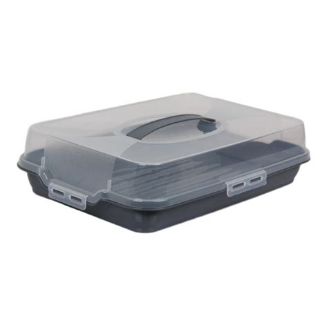 Rectangular Cake Carrier Plastic Food Storage Box 44 5x10 5x31cm A