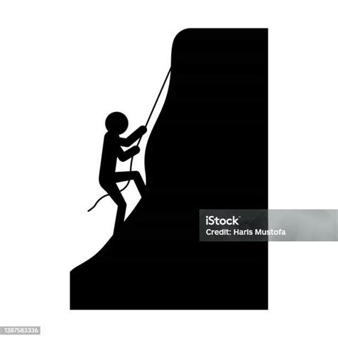 클라이밍 아이콘 디자인 템플릿 벡터 격리 일러스트레이션 관광에 대한 스톡 벡터 아트 및 기타 이미지 관광 기 도전 Istock