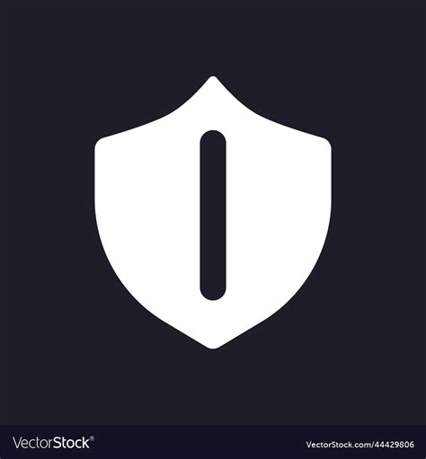 Safeguard Dark Mode Glyph Ui Icon Royalty Free Vector Image