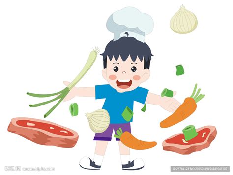 卡通儿童健康饮食食材插画设计图 动漫人物 动漫动画 设计图库 昵图网