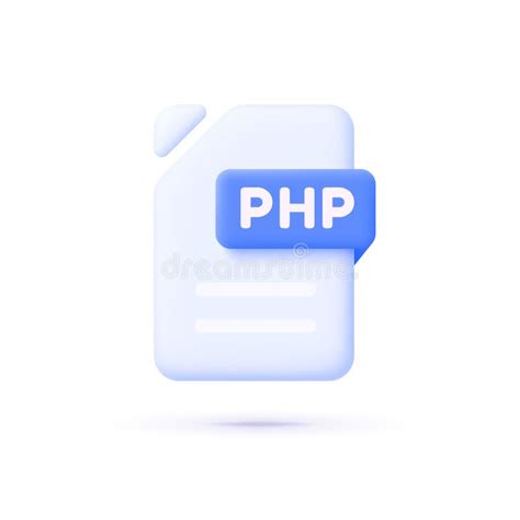 fichier php en style 3d sur fond blanc conception d illustration