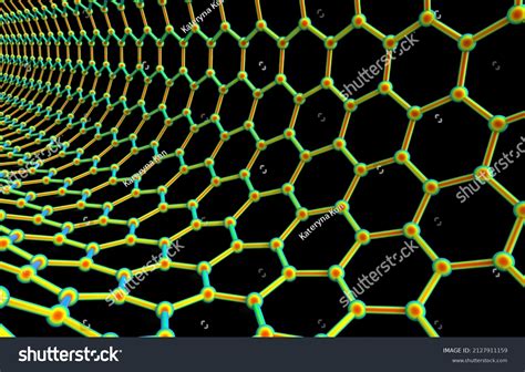 Carbon Nanotube 3d Illustration Showing Hexagonal Stock Illustration 2127911159 Shutterstock
