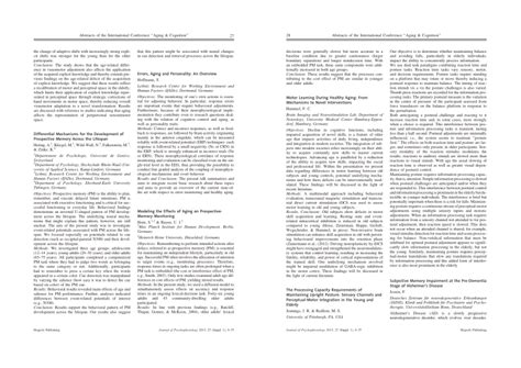 Pdf Modeling The Effects Of Aging On Prospective Memory Monitoring