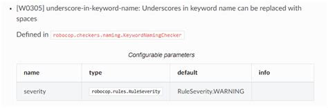 Add Optional Extented Information To Issues · Issue 468 · Marketsquarerobotframework Robocop