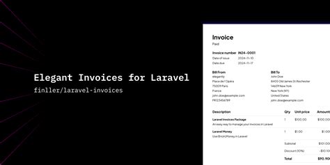laravel invoices elegantly