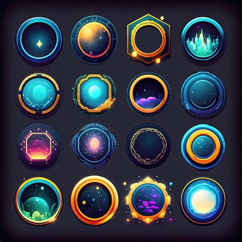 premium ai image user round frame game ai generated digital sign
