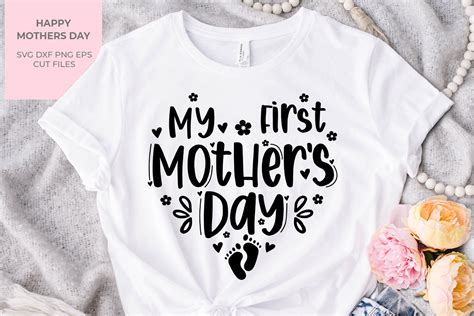 My First Mothers Day Svg Mothers Day Graphic By Kmarinadesign