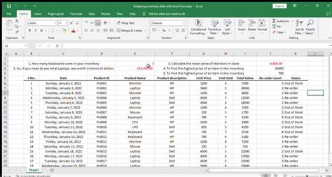 John Gathoni On Linkedin 🔰 Analyzing Inventory Data With Excel Formulas 🔽 Businesses Cant