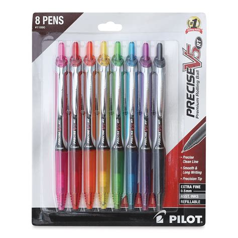 pilot precise v5 retractable pens assorted colors extra fine set of