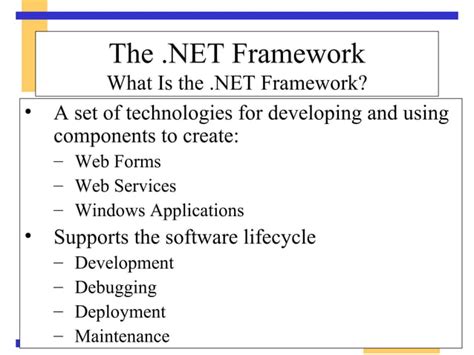 Introduction To Dotnet Ppt Programming Languages Computing