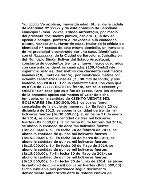 Documento De Compra Venta De Casa Pdf