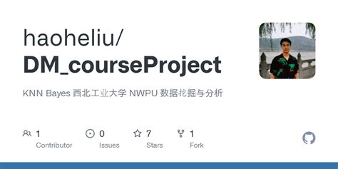 github haoheliu dm courseproject knn bayes 西北工业大学 nwpu 数据挖掘与分析
