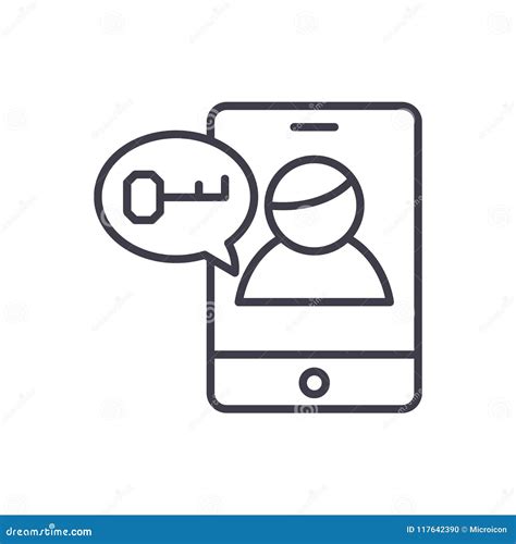 Password Request Black Icon Concept Password Request Flat Vector Symbol Sign Illustration