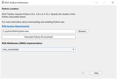 Switching Between Ros Middleware Implementations Matlab And Simulink