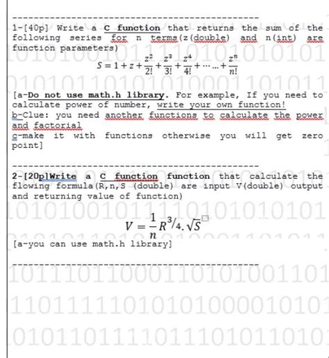 1 40p Write A C Function That Returns The Sum Of