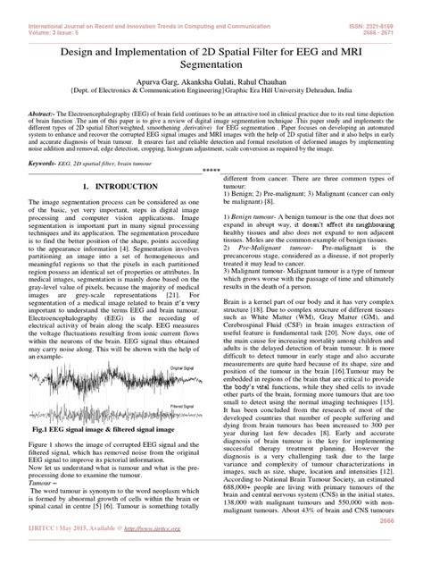 PDF Design And Implementation Of D Spatial Filter For EEG And MRI Segmentation DOKUMEN TIPS