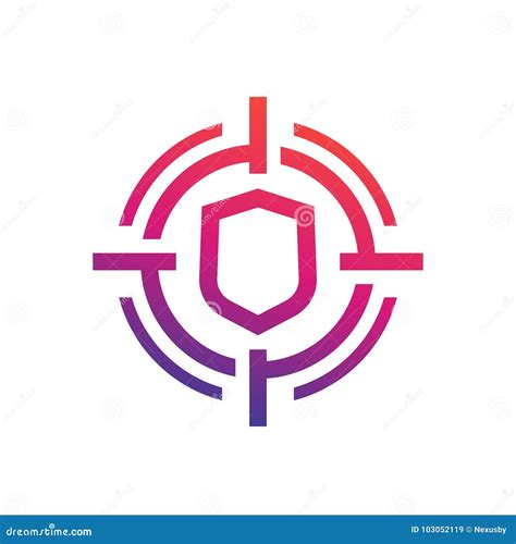 Security Breach Icon Linear Style Stock Vector Illustration Of
