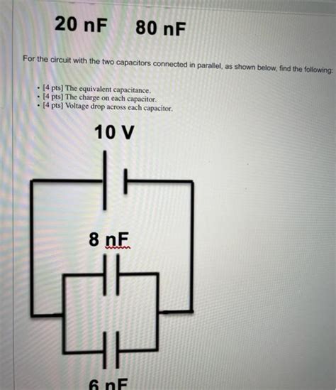Solved For The Circuit With The Two Capacitors Connected In